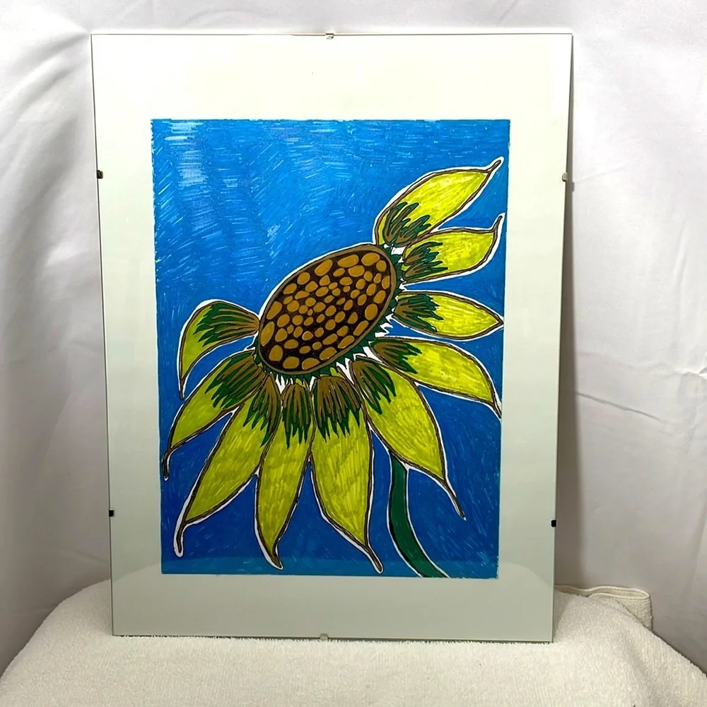 Guy Lovin | Wall Decor | Sunflower Drawing By Guy Lovin | Poshmark